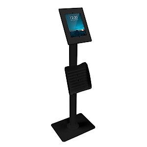 Mount-It! Secure Tablet Floor Stand for iPad, iPad Pro, iPad Air, Samsung Tab A | Anti-Theft Tablet Floor Mount Compatible with 10.2 and 10.5" Tablets | Tablet Kiosk Floor Stand (MI-3770B_G7), Black