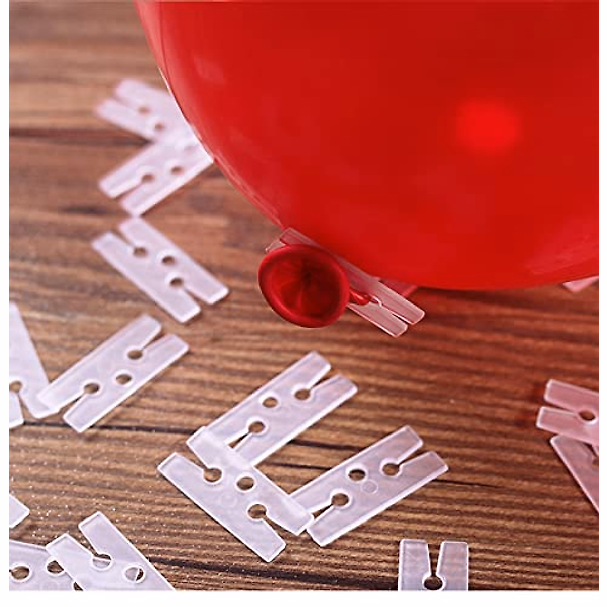 200pcs Plastic Balloon Clips Ties for Sealing, H Shape Bulk Balloon Ties clips Tool for Wedding Party Christmas Birthday Decoration