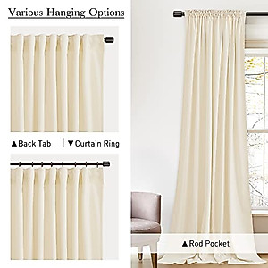 StangH White Velvet Curtains & Short Blackout Curtains