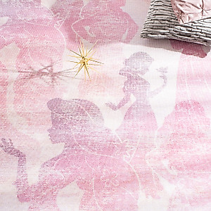 SAFAVIEH Disney Princess Collection Machine Washable Slip Resistant 3' 3" x 5' 3" Pink/Purple Assurance Kids Bedroom Nursery Playroom Area Rug