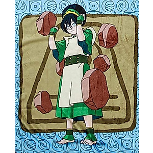 Avatar: The Last Airbender Throw Blanket Aang Zuko Katara Toph Elements Plush Throw Blanket | Cozy Sherpa Blanket | Super Soft Lightweight Fleece Blanket | Geeky Home Decor | 45 x 60 Inches