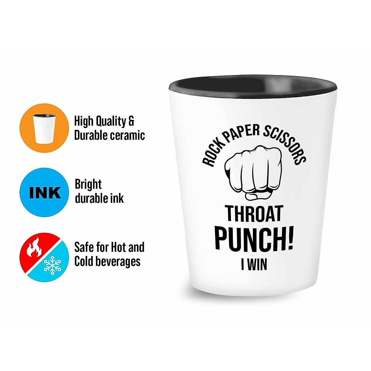 Bubble Hugs Mother's Day Shot Glass 1.5oz - Throat Punch Win - Funny Mama Women Step Mother Daughter Son From Father Lovely Wife Grandma Super Mom Family Birthday