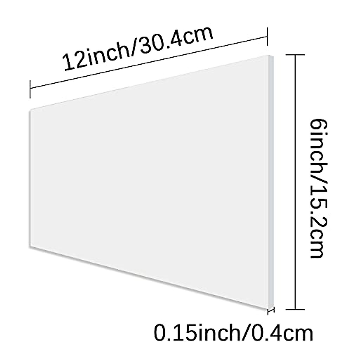 Acrylic Sheet Clear Cast Plexiglass 12x6 inch Square Panel(4mm Thick)- Transparent Plastic Plexi Glass Board for Projects Display, Photo Frame Glass Replacement, DIY Display Projects, Craft, Painting