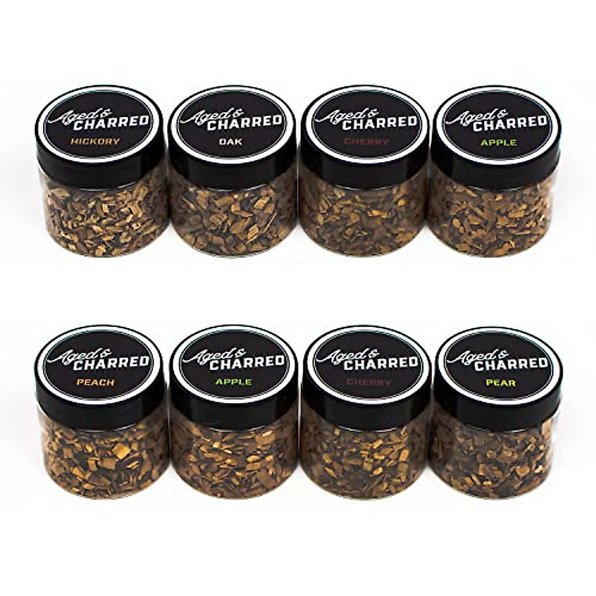 Save 10% on Wood Chips Bundle for Cocktail Smoker Kit: Variety + Fruit 8-Pack for Whiskey Bourbon Smoking Kits and Smoker Tops by Aged & Charred