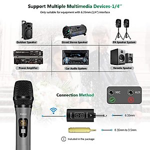 Bietrun Wireless Microphone Portable Storage Case, for Bietrun WXM02 WXM04 WXM19 WXM21, Dual Mic Bag with EVA Hard Shell Exterior, Case Only, for Travel Outing Handheld