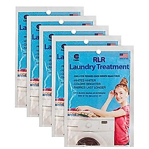 RLR Natural Laundry Detergent Powder – Whitens, Brightens, Refreshes Baby Cloth Diaper Detergent, Musty Towels, Workout Clothes - Non-toxic, Fragrance-Free For Sensitive Skin (Pack of 5)