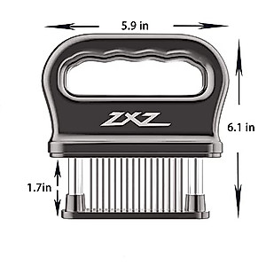 ZXZ Meat Tenderizer, 48 Stainless Steel Sharp Needle Blade, Heavy Duty Cooking Tool for Tenderizing Beef, Turkey, Chicken, Steak, Veal, Pork, Fish, Christmas Cooking Set