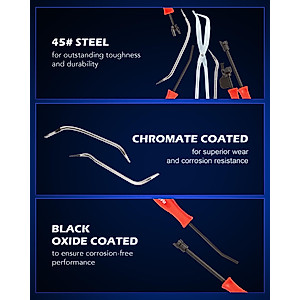 Orion Motor Tech 8pc Drum Brake Tool Kit, Drum Brake Tool with Drum Brake Spring Tool, Brake Spring Compressor, Brake Spring Pliers, Drum Brake Adjusting Tool, Brake Spoon Set, Brake Drum Tool Kit
