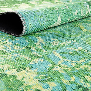 Unique Loom Renaissance Collection Area Rug - Roma (7' 3" Square, Spring Green/ Light Blue)
