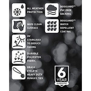 Bosmere Weatherproof Lounge Chair Cover, 76" Long x 34" Wide x 35" High at Back, Green