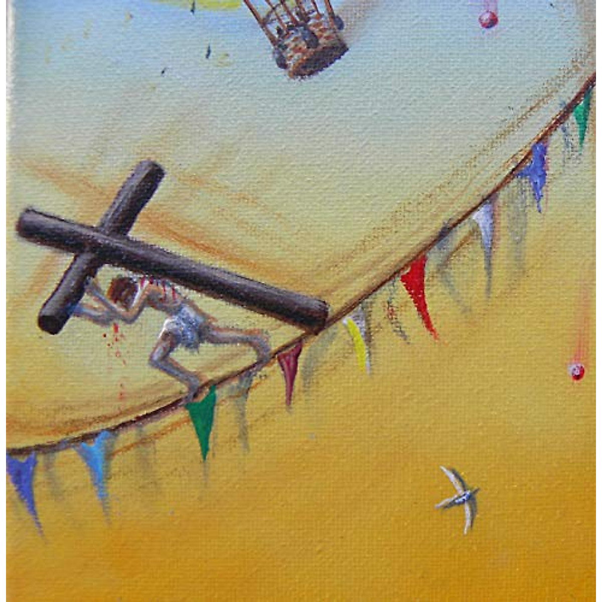 Joseph KALIHER (Texas 1970) ALLEGORY of a WALK YONDER THE NEW WORLD ORDER 50x50