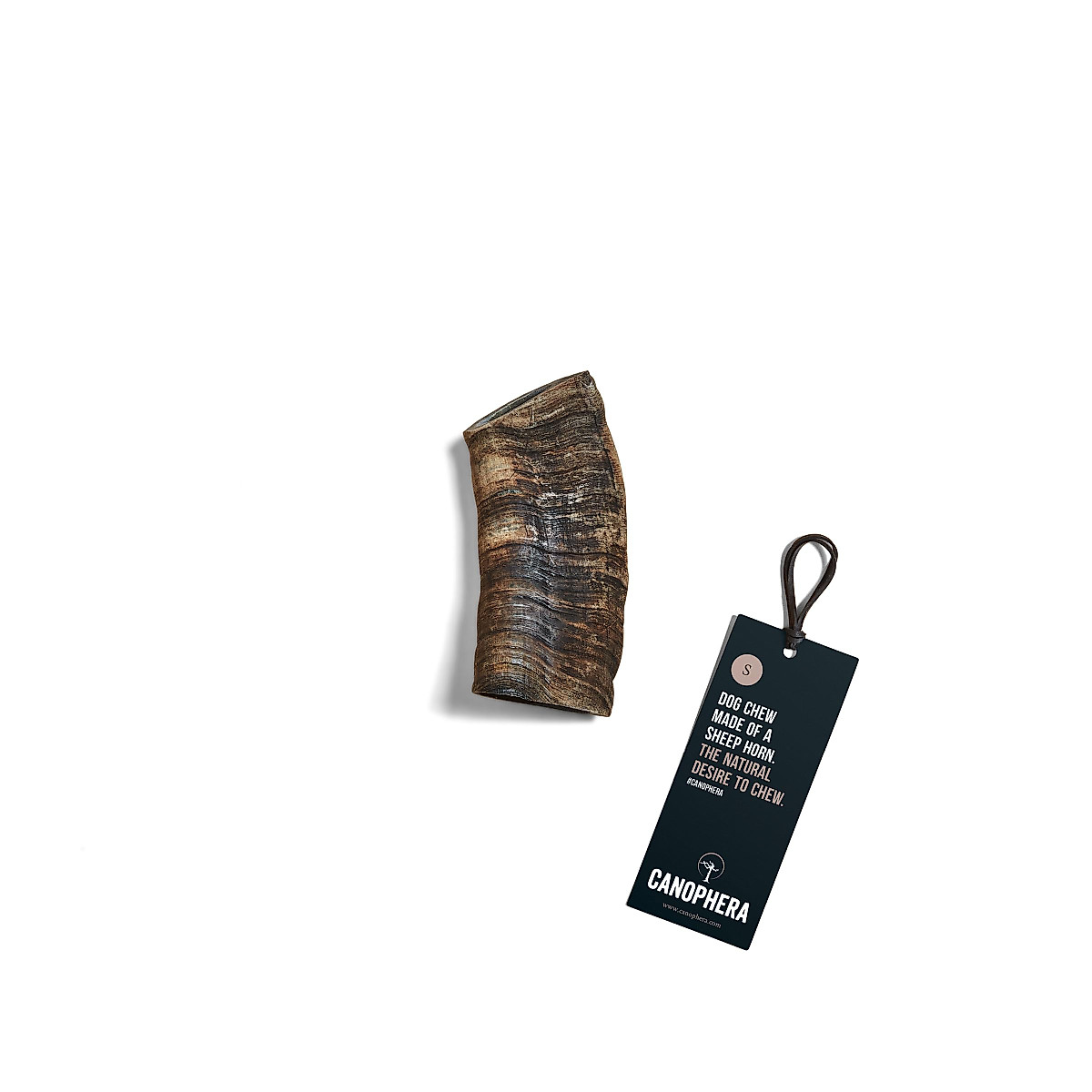 Canophera Premium Xtra Small Dog Chew: 100% Natural Sheep Horn for Dental Health & Durability. Odor-Free