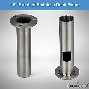 Proxicast 8.5 dBi Pro-Gain 4G / 5G / WIFI Omni-Directional Ultra Wideband Marine Grade Antenna with Stainless Outdoor Deck Mount for Boat, Salt Water or Corrosive Applications - White (ANT-126-004-WM)