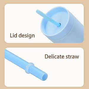 PHEZEN 450ml Double-layer Plastic Water Bottle Sealed Insulated Water Bottle Lid with Straw Portable Sports Water Bottle Reusable Leak Proof Flask for Sports Gym Home Office for Children Men Women