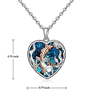 Axolotl Necklace 925 Sterling Silver Axolotl Necklaces for Women Heart Crystal Mexican Animal Axolotls Pendant Lover Gifts