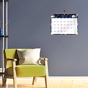 2025-2026 Calendar - Wall Calendar 2025-2026, Jul.2025 - Dec.2026, 8.5" x 11", 2025-2026 Wall Calendar with Twin-Wire Binding, Hanging Hook, Unruled Block - Engraved Art Floral