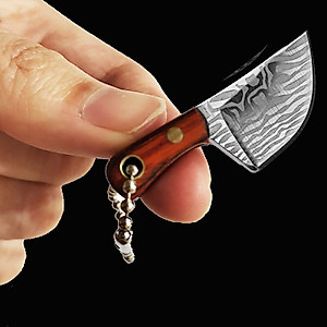 VOVCIG Mini Knife Set, 5PCS Mini Pocket Knife Set Utility Tiny Chef Knife with Sheath Knife Sharpener with Gift Box for Package Opener Box Cutter Outdoor Use