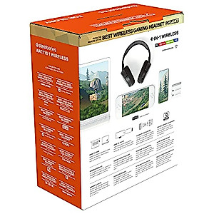 SteelSeries Arctis 1 Wireless - Wireless Gaming Headset - USB-C Wireless - Detachable Clearcast Microphone - for PC, PS5, PS4, Nintendo Switch, Android, Black