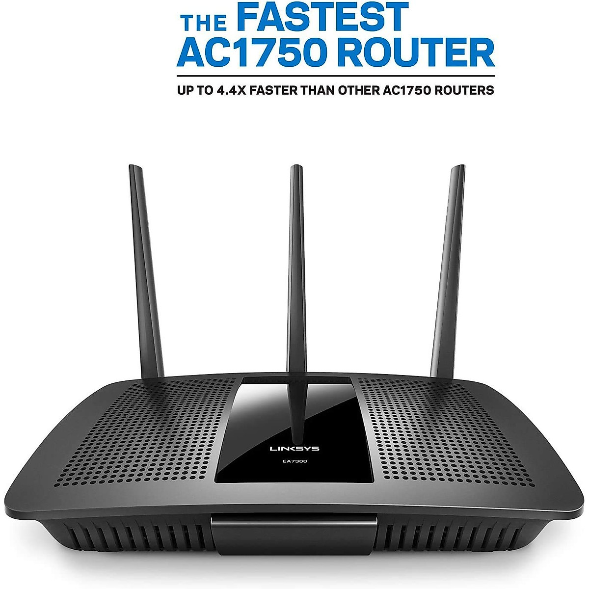 Linksys EA7300 Max-Stream: AC1750 Dual-Band Wi-Fi Router, Gigabit Ethernet Ports, 1,500 square-foot Range, 10 Devices, MU-MIMO (Black)