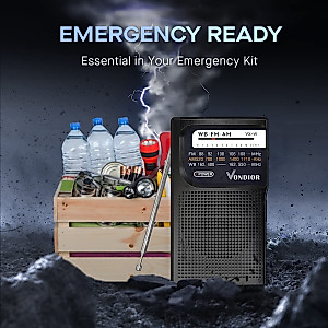 Weather Radio - Emergency Radio NOAA Hand Crank Radio Flashlights for Emergencies AM/FM Solar Hand - Battery Operated Radio with Cell Phone Charger - Crank Radio [4000mAh] - Emergency Radio