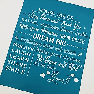 MANGOUSONG Screen Printing Kit,22x28cm House Rules Mesh Screen Stencils Self-Adhesive Silk Screen Printing Stencil for Canvas Bag Print