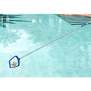 Aquatix Pro Swimming Pool Pole, 16 Foot, Luxury Commercial Thickness, Strong Holding Power, 2 Section 8-16ft Aluminum Telescopic Pole, Best for Skimmer Net, Vacuum Head and Brush, Strong Grip & Lock