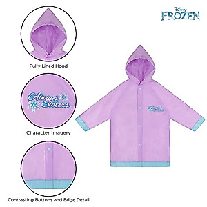 Disney girls Frozen Kids Umbrella and Slicker, Elsa and Anna Rainwear Set for age 2-7 Umbrella, Light Purple, MEDIUM 4-5 US