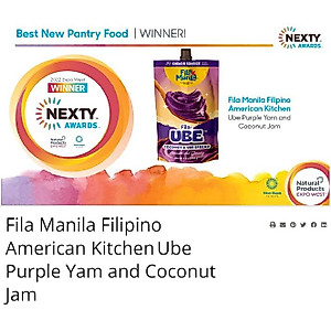 Fila Manila Ube Coconut Spread As Seen on Shark Tank - Award-Winning 5.8 OZ Pouch, Vegan, Gluten Free, Dairy Free, No Red 3, No Red 40, No Ube Extract, No Artificial Colors, No Artificial Flavors, As Seen on TikTok (1 Pack)