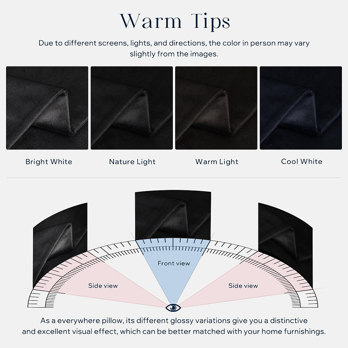 Phantoscope Pack of 2 Velvet Decorative Throw Decorative Pillow Cover Soft Solid Square Cushion Case for Couch Black 18 x 18 inches 45 x 45 cm