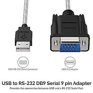 SABRENT 6-FT USB to RS-232 DB9 Serial 9 pin Adapter (Prolific PL2303) (SBT-USC6K)