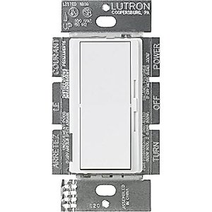 Lutron Diva 1.5 Amp Single-Pole/3-Way 3-Speed Fan Control, DVFSQ-F-WH, White