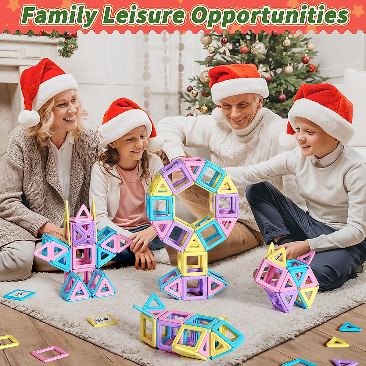 Rurvale Toddler Girl Toys, Magnetic Tiles Basic Set, Birthday Gifts Ideas for Girls Age 3-5, Magnetic Building Blocks, Magnet STEM Montessori Toddler Kids Toys Gifts for 3 4 5 6 7 Year Old Girls