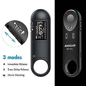 AODELAN Wireless Shutter Release for Canon EOS M50,M50 Mark II,M6 Mark II,6D Mark II,T7i,77D,SL2,SL3(EOS 250D),90D,200D,EOS R,800D,Replace Canon BR-E1 Remote Control