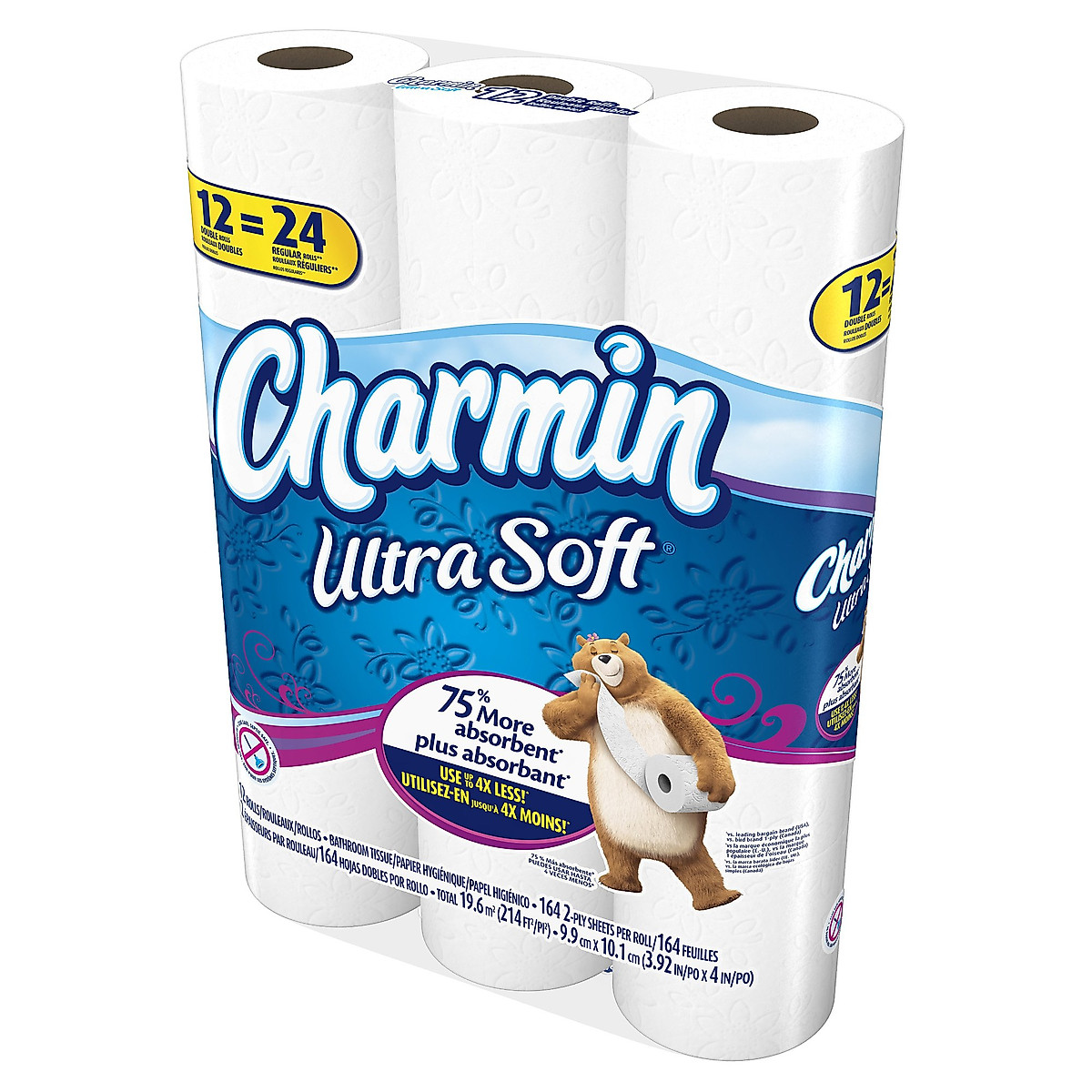 Charmin Ultra Soft Double Roll Toilet Paper, 12 Count