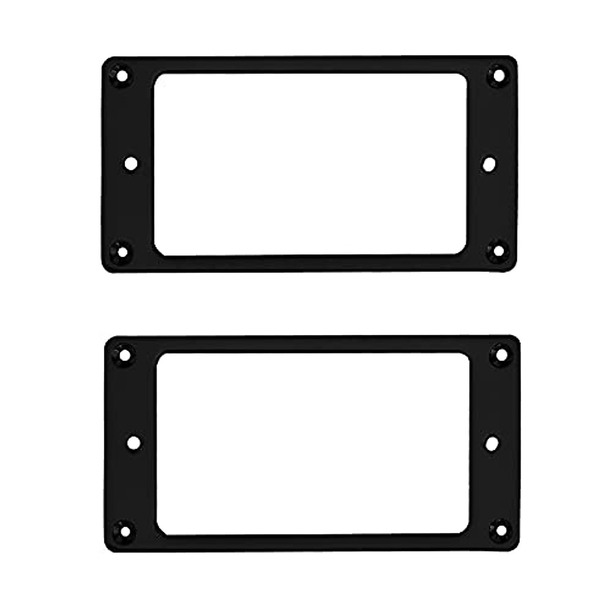 2PCS Yootones Metal Humbucker Pickup Ring Cover Frame Replacement Compatible with LP SG Guitar Mounting Electric Guitars (Black)
