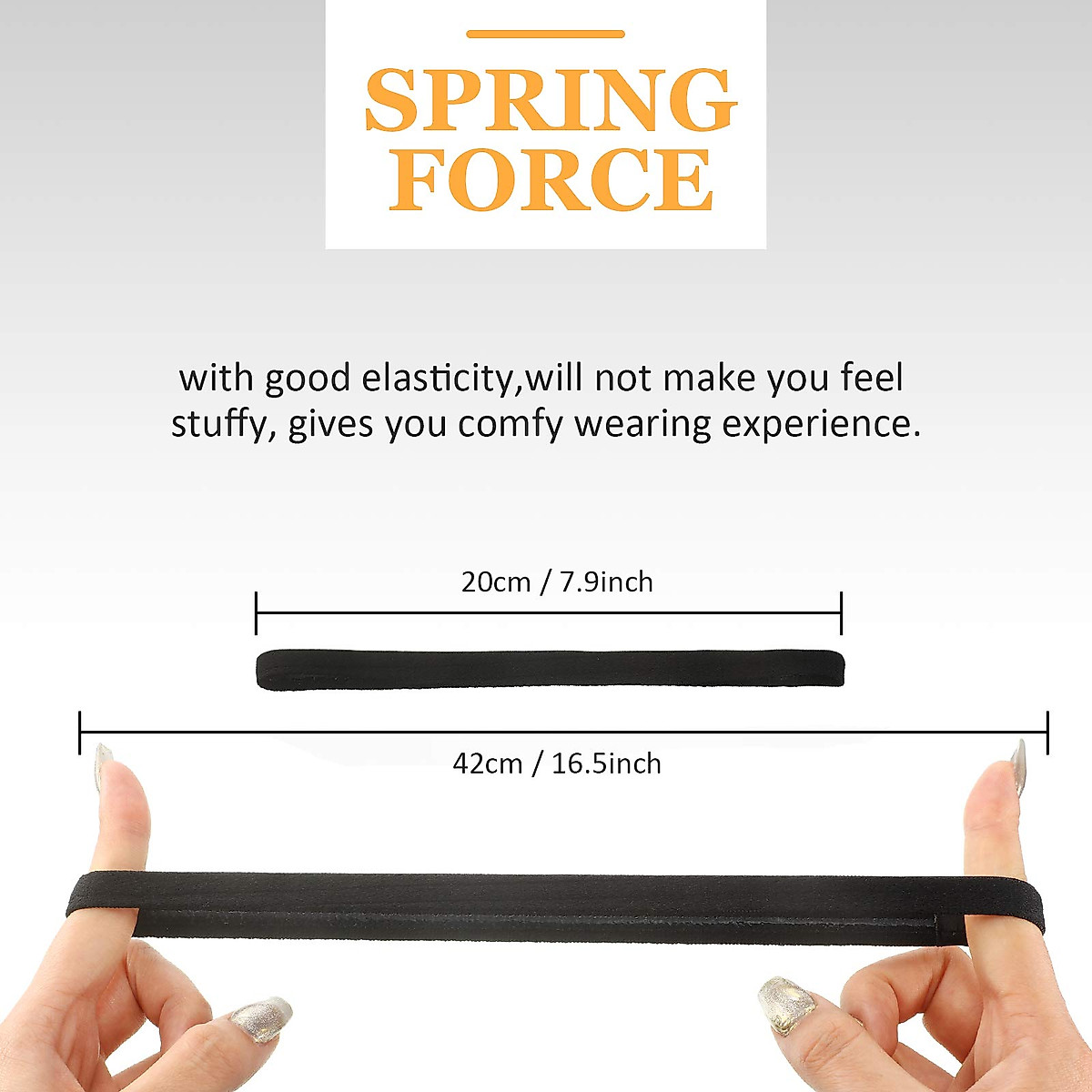 WILLBOND 12 Pieces Thin Non-Slip Elastic Sport Headbands, Hair Bands with Non Slip Silicone Grip Exercise Hair Sweatbands for Men Women Football Basketball Soccer Tennis Yoga (Black, White, Grey)