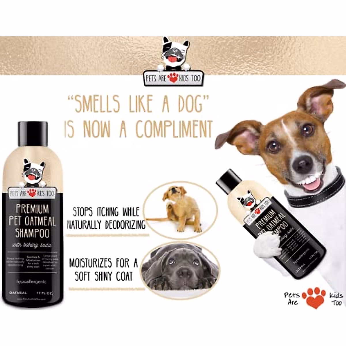 Pet Oatmeal Anti-Itch Shampoo & Conditioner in One! Smelly Puppy Dog & Cat Wash! Relief for Allergies, Itchy, Dry, Irritated Skin!! Smells Amazing! (1 btl)