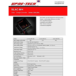 Solar Charge Controller IP68 ;15A 12V/24V Solar Panel Battery Intelligent Regulator. Clear readable 5 LED Display of The State of Charge. 4 Stage Charging(Main,Boost, Equalization, Float)