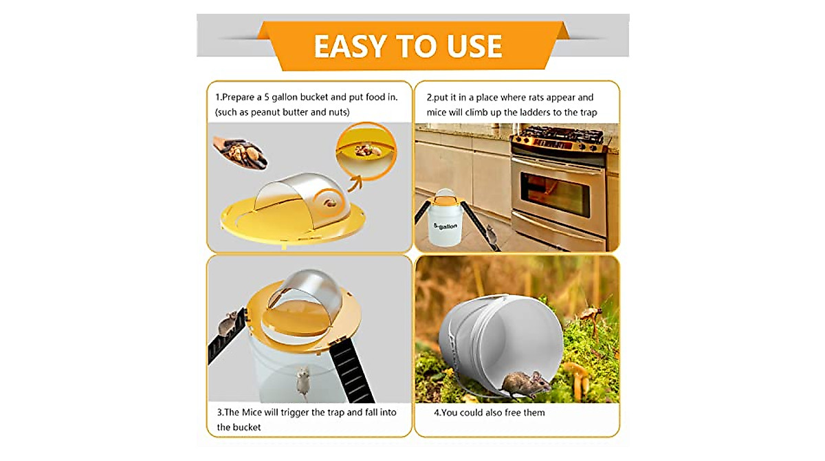 Flip and Slide Mouse Trap - Reusable & Humane Design