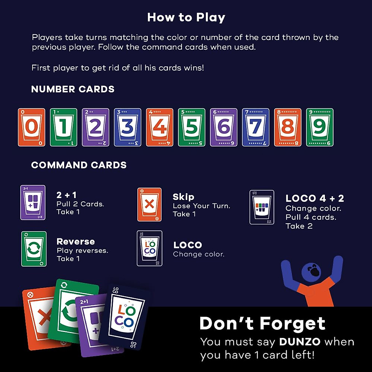 DUNZO® - Party Version of Classic Card Game with 4 Unbreakable Glasses - Draw Two, Skip, Reverse, Get Hydrated - Fun Party Game & Funny Gifts - Adult Games for Game Night - Adult Party Games