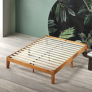 ZINUS Alexia Wood Platform Bed Frame / Solid Wood Foundation / No Box Spring Needed / Wood Slat Support / Easy Assembly, Rustic Pine, Full