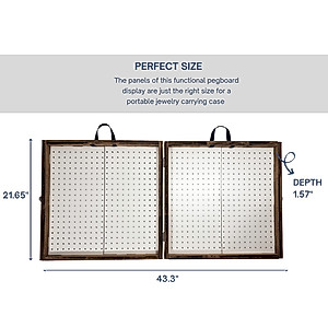 Unroofed&Sky Portable Pegboard Display Stand for Craft Shows - Paparazzi Jewelry Display White