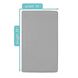 American Baby Company 100% Cotton Knit Fitted 18" x 36" Cradle/Bassinet Sheet - Compatible with Mika Micky Bassinet, Gray, Soft Breathable, for Boys and Girls