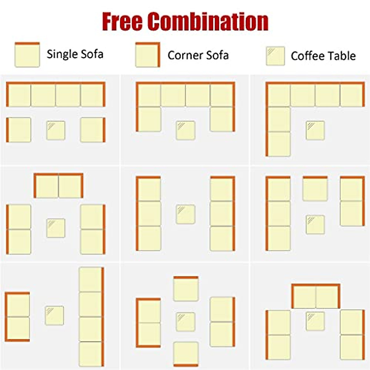 Acquire 7PCS Patio Rattan Furniture Set Sectional Sofa Garden Red Cushion Outdoor Patio Furniture Set