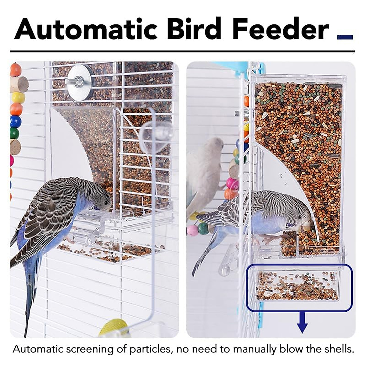 VERTUPET Anti Spill Bird Feeder for Multiple Pets, Polyester Material, No Mess