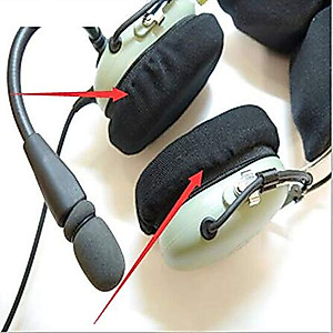 Gel Ear Seals Ear Pads Cushions Compatible with David Clark H10 Series Aviation Headset with Deluxe Cloth Ear Seal Covers-40243G-02