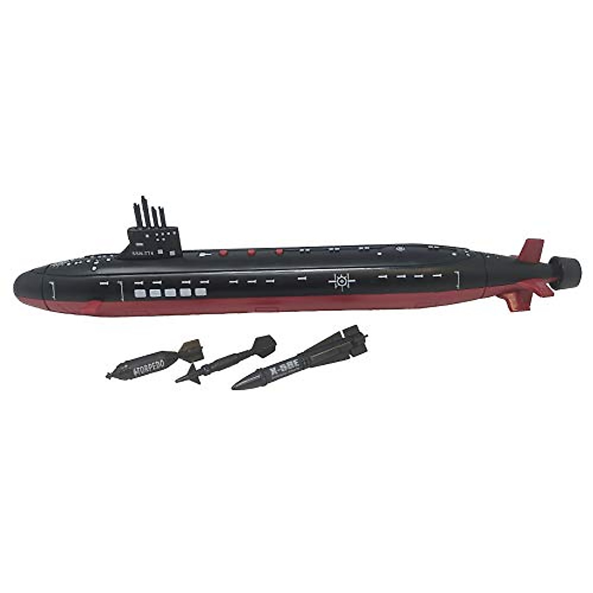16.5 Inch Toy Black Submarine with Sound Effects and Torpedo