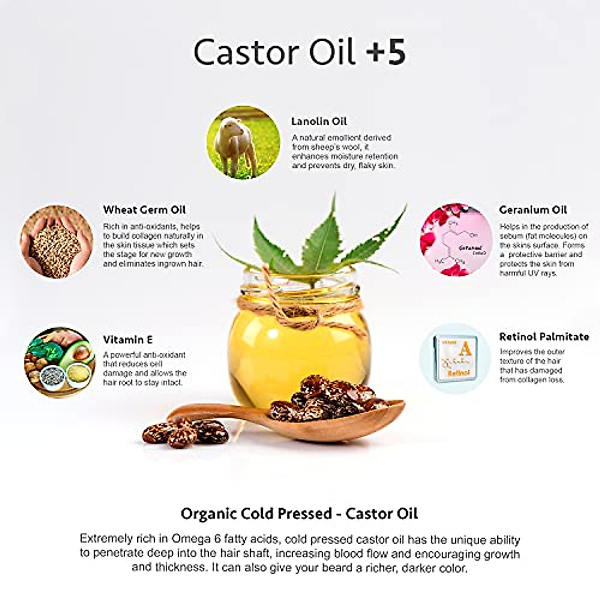 Godefroy Thick Beard and Mustache Growth Serum For Ethnic Hair Types, 15 ml