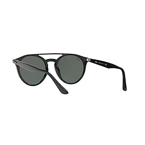 Ray-Ban Rb4279f Asian Fit Round Sunglasses, Black/Green, 51 mm