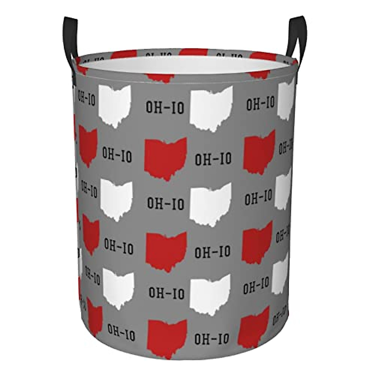 Large Laundry Hampers Collapsible Laundry Baskets Ohio State Gray USA America Washing Bin Waterproof Lightweight Storage Bin for Toy Organizer Nursery